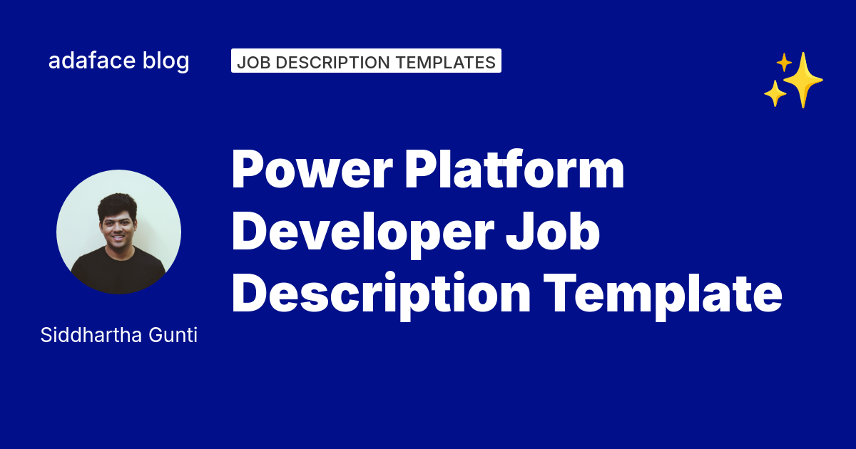 Power Platform Developer Job Description Template | Adaface Power Platform Developer Job Description Template | Adaface